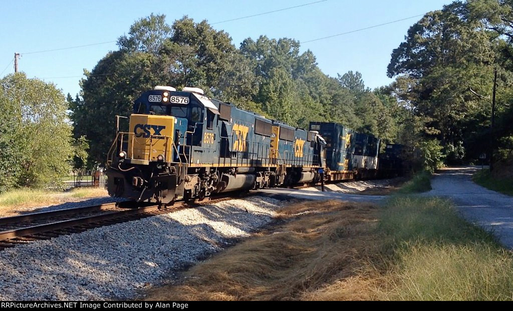 CSX SD50-2's 8576 and 8520 pass Westbrook Road